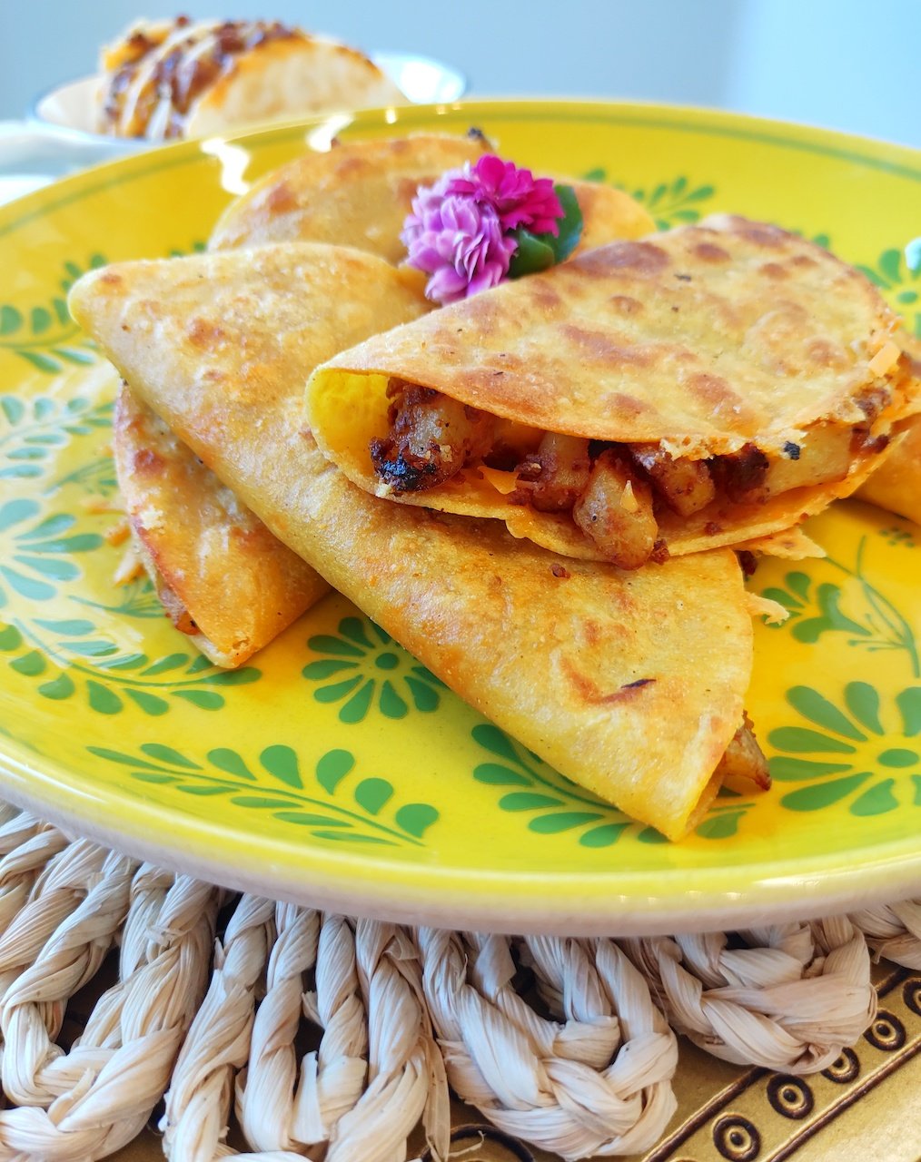 Soyrizo Potato Hash Quesadillas - Vanguard of Hollywood